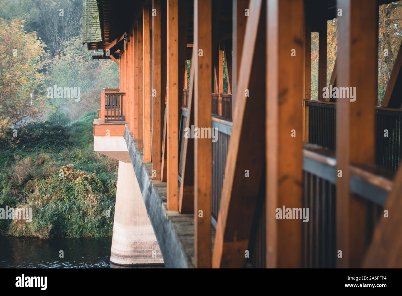 Bridge above the river Stock Photo - Alamy