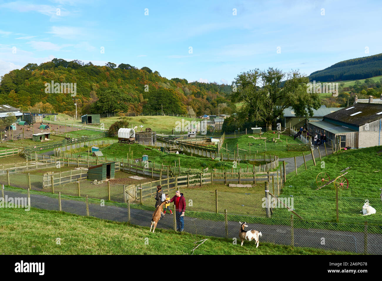 General view of the Auchingarrich Wildlife Centre in Perthshire, near a ...
