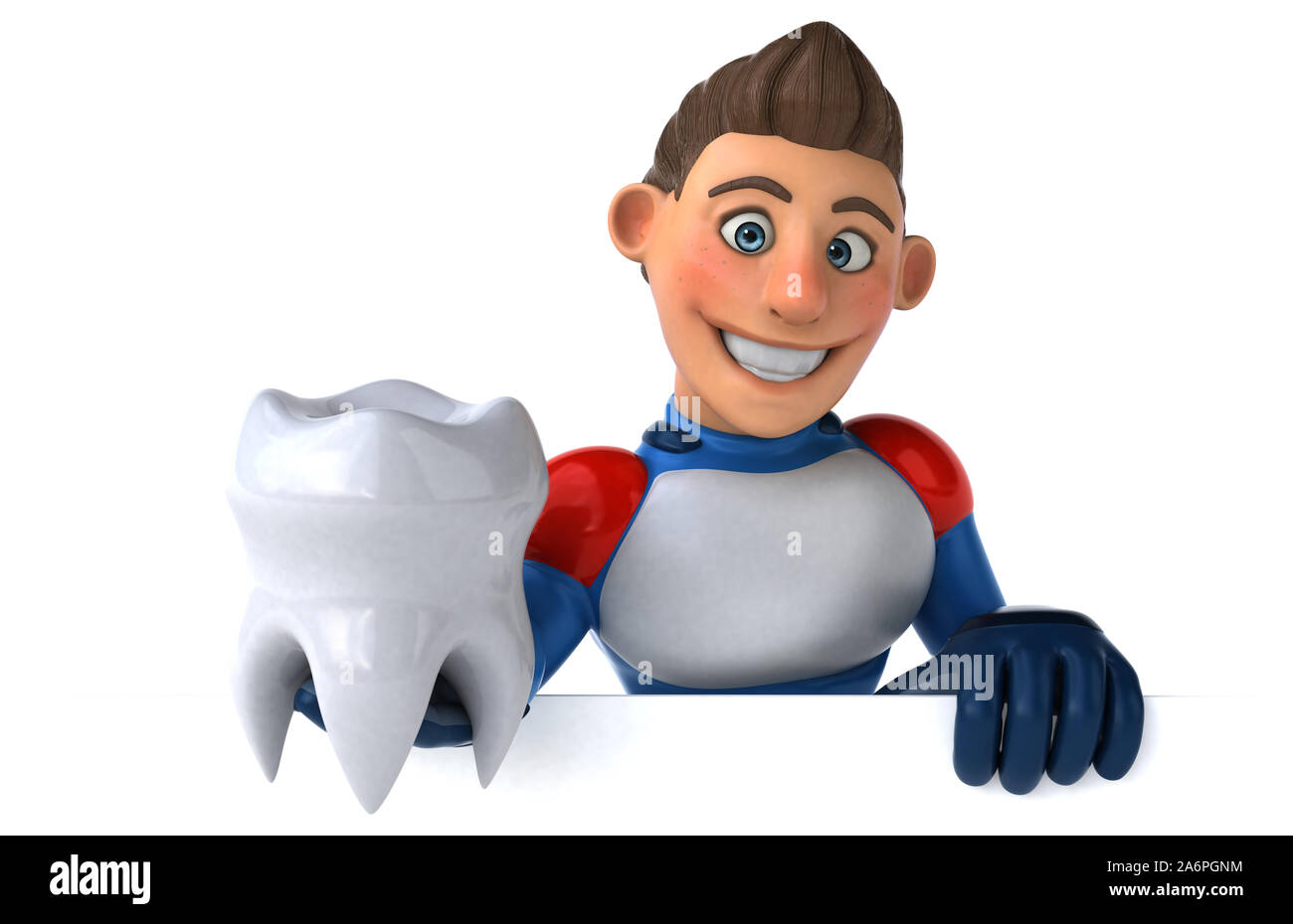 Cartoon Illustration Teeth Super Hero High Resolution Stock Photography ...