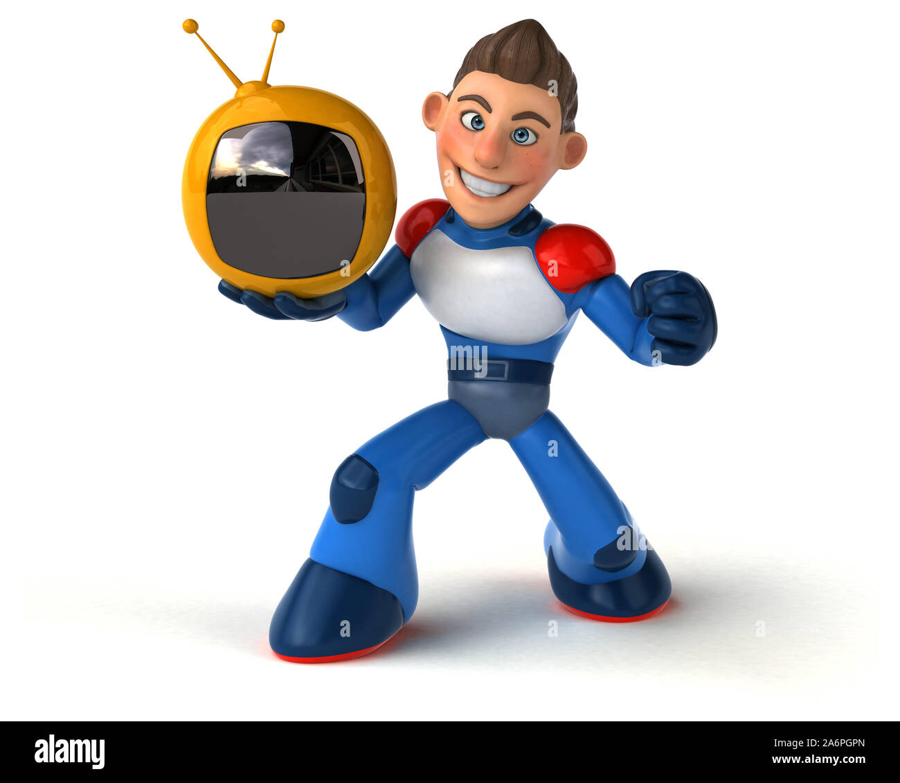 Super modern superhero - 3D Illustration Stock Photo - Alamy