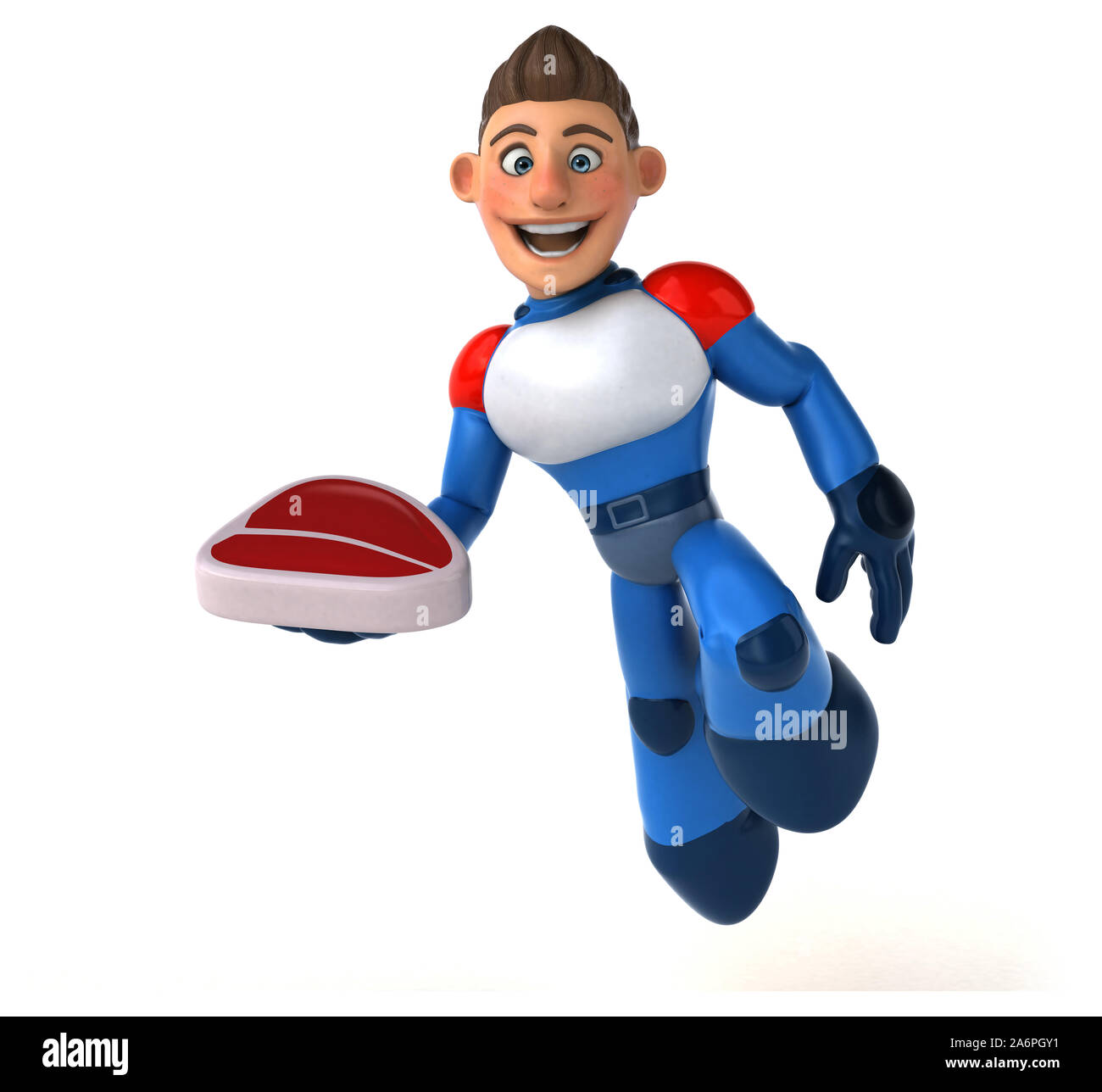 Super modern superhero - 3D Illustration Stock Photo - Alamy