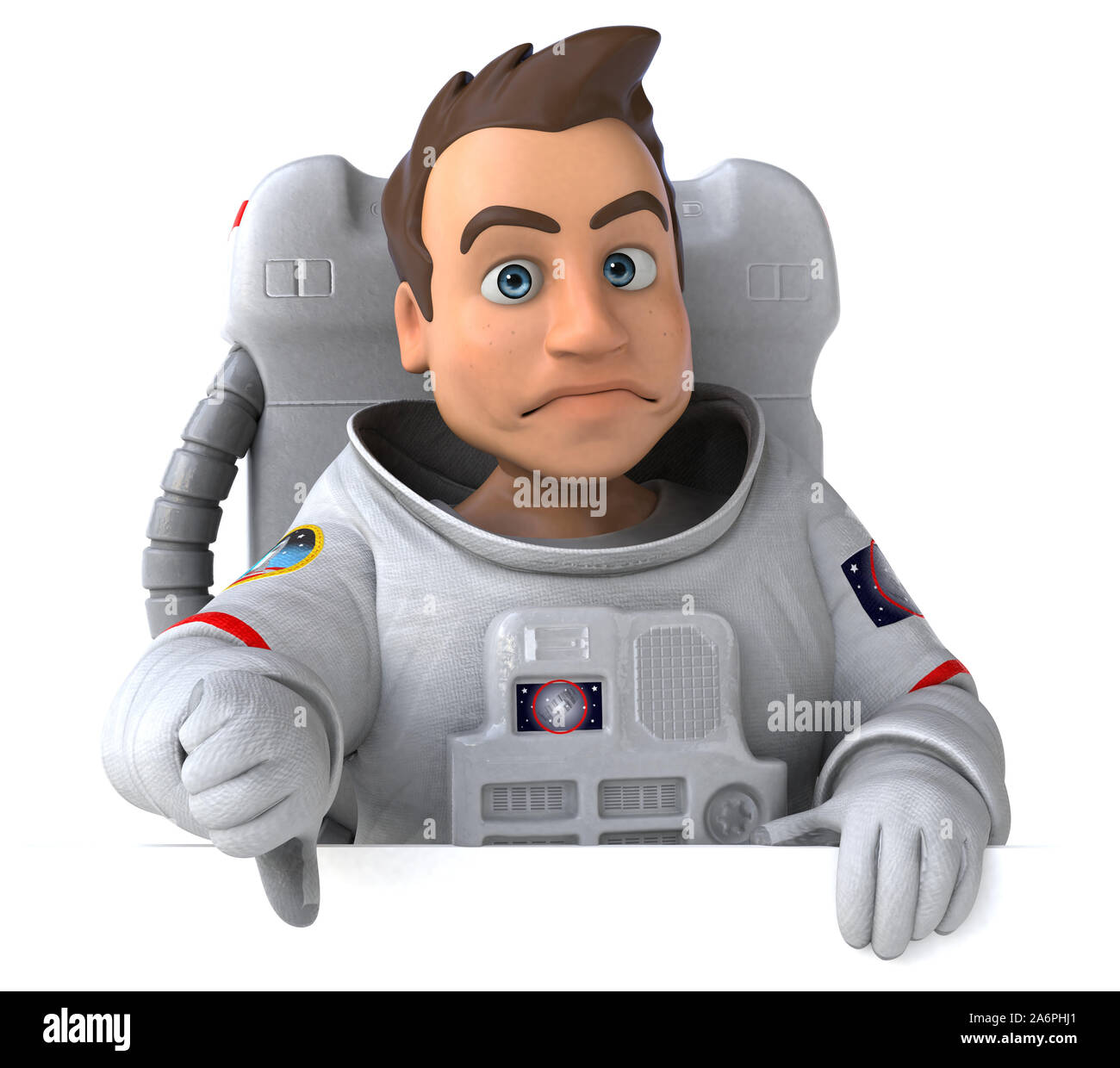 Fun astronaut - 3D Illustration Stock Photo - Alamy
