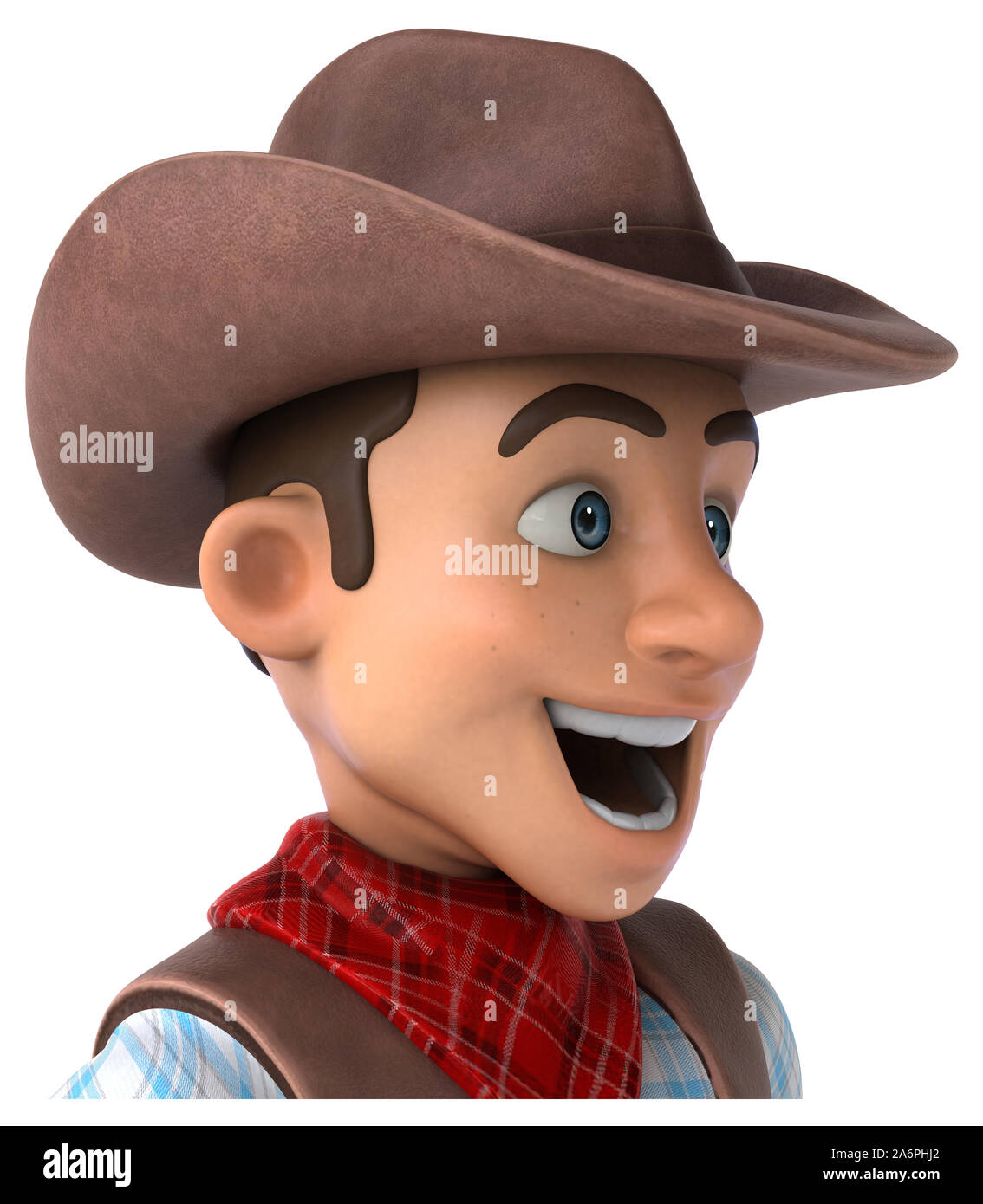 Fun Cowboy - 3D Illustration Stock Photo - Alamy