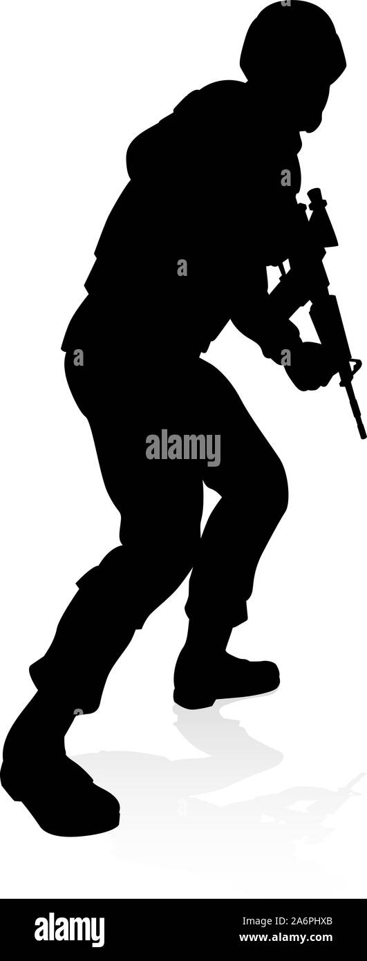 Marine soldier silhouettes Cut Out Stock Images & Pictures - Alamy