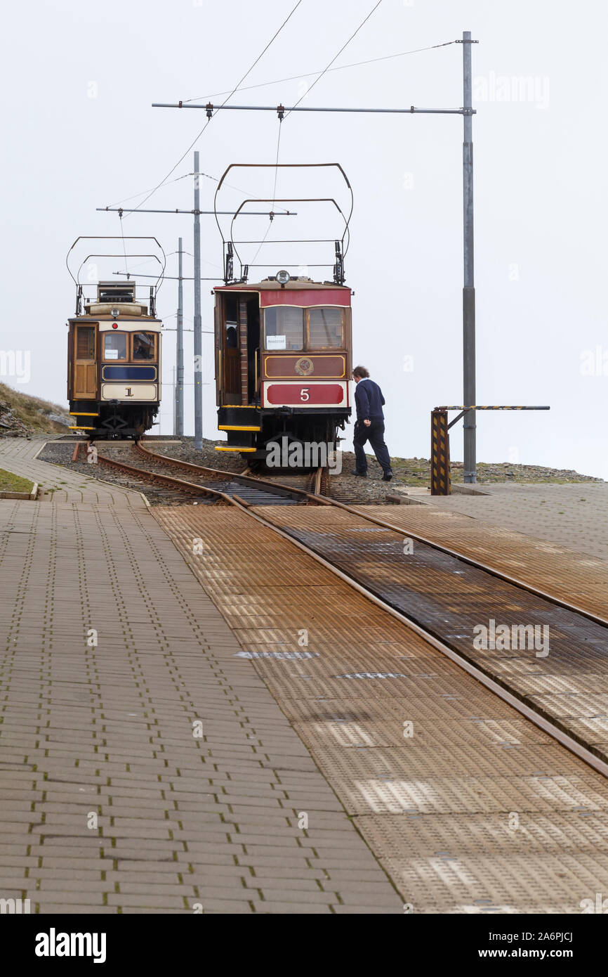 Snaefell Mountain Railway train in Laxey, Isle of Man Stock Photo - Alamy