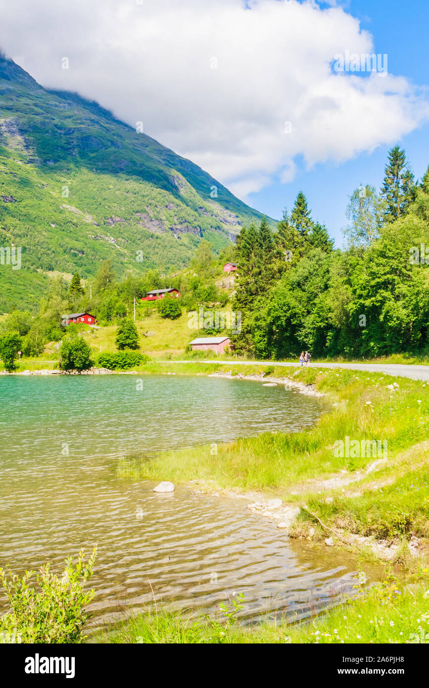 Lake Floen. Olden. Norway Stock Photo - Alamy