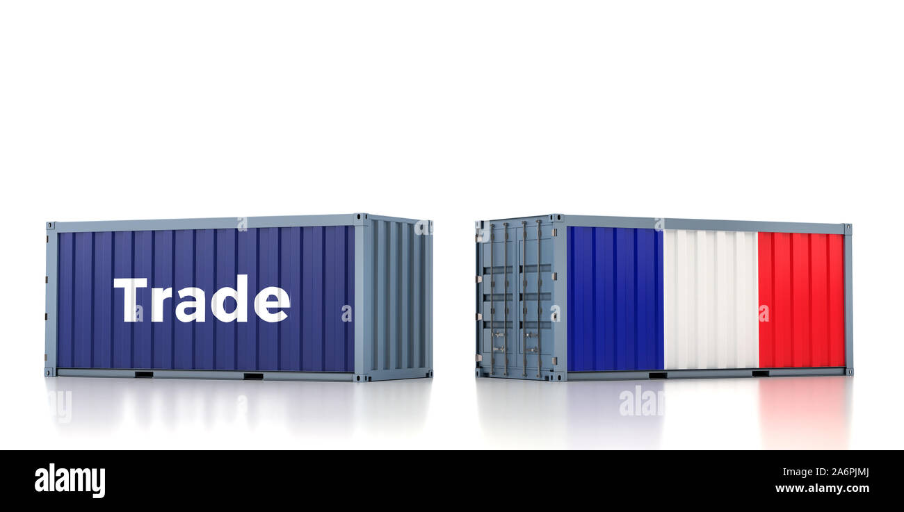 France shipping container Cut Out Stock Images & Pictures - Alamy