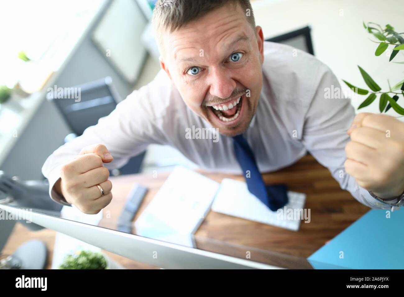 Euphoric winner happy man hi-res stock photography and images - Alamy