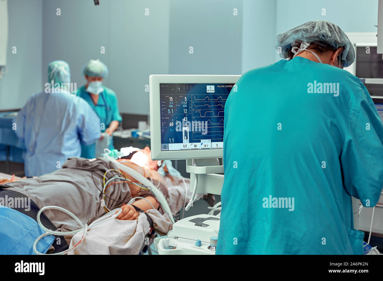 The doctors and nurses brainstorm power assisted surgery Stock Photo ...