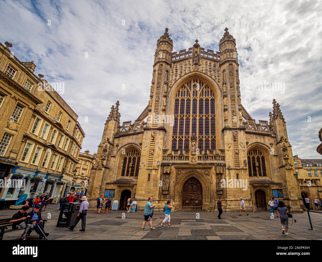 West façade Bath Abbey, a parish church of the Church of England and ...
