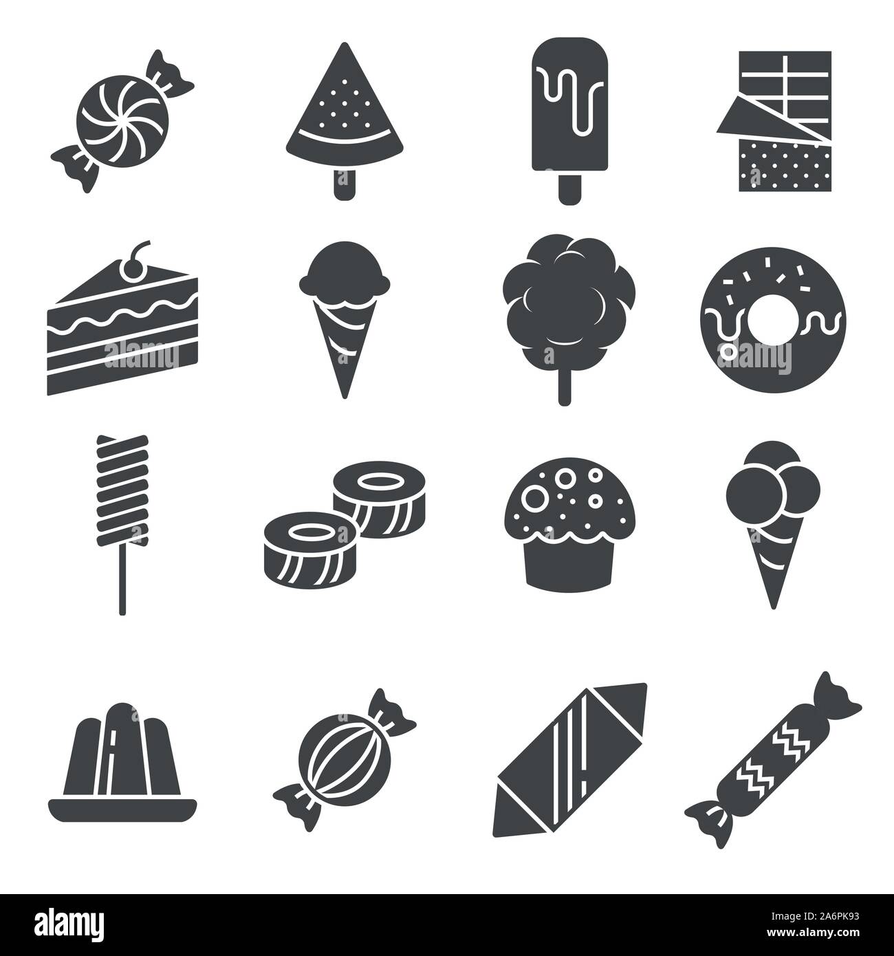 Candy vector icon set on white background Stock Vector Image & Art - Alamy