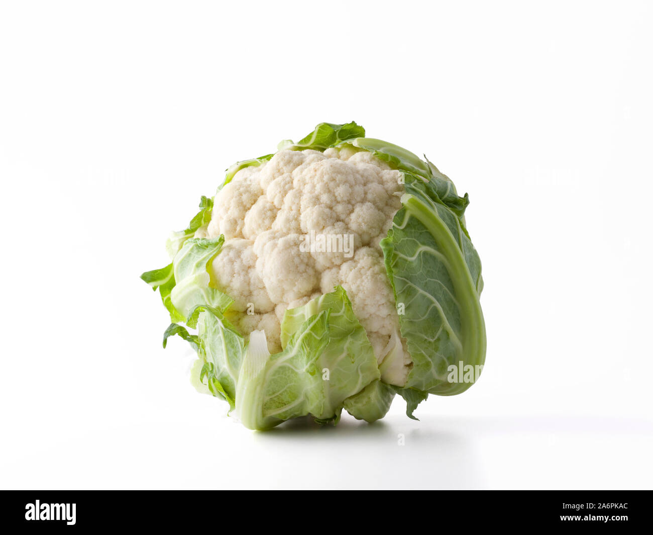 raw cauliflower isolated on white background Stock Photo - Alamy