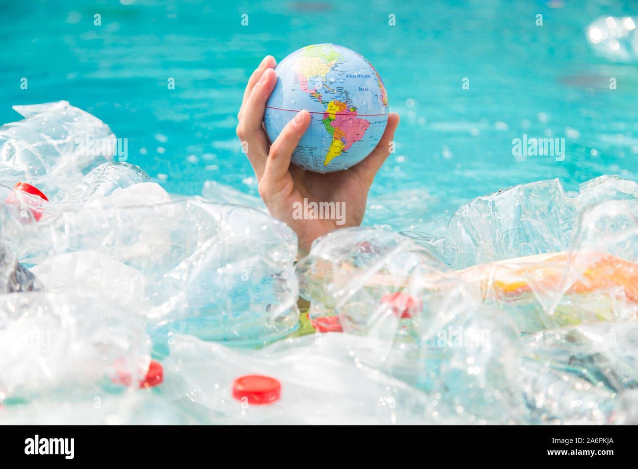 UFA, RUSSIA - JULY 25, 2019 : Problem of trash, plastic recycling ...