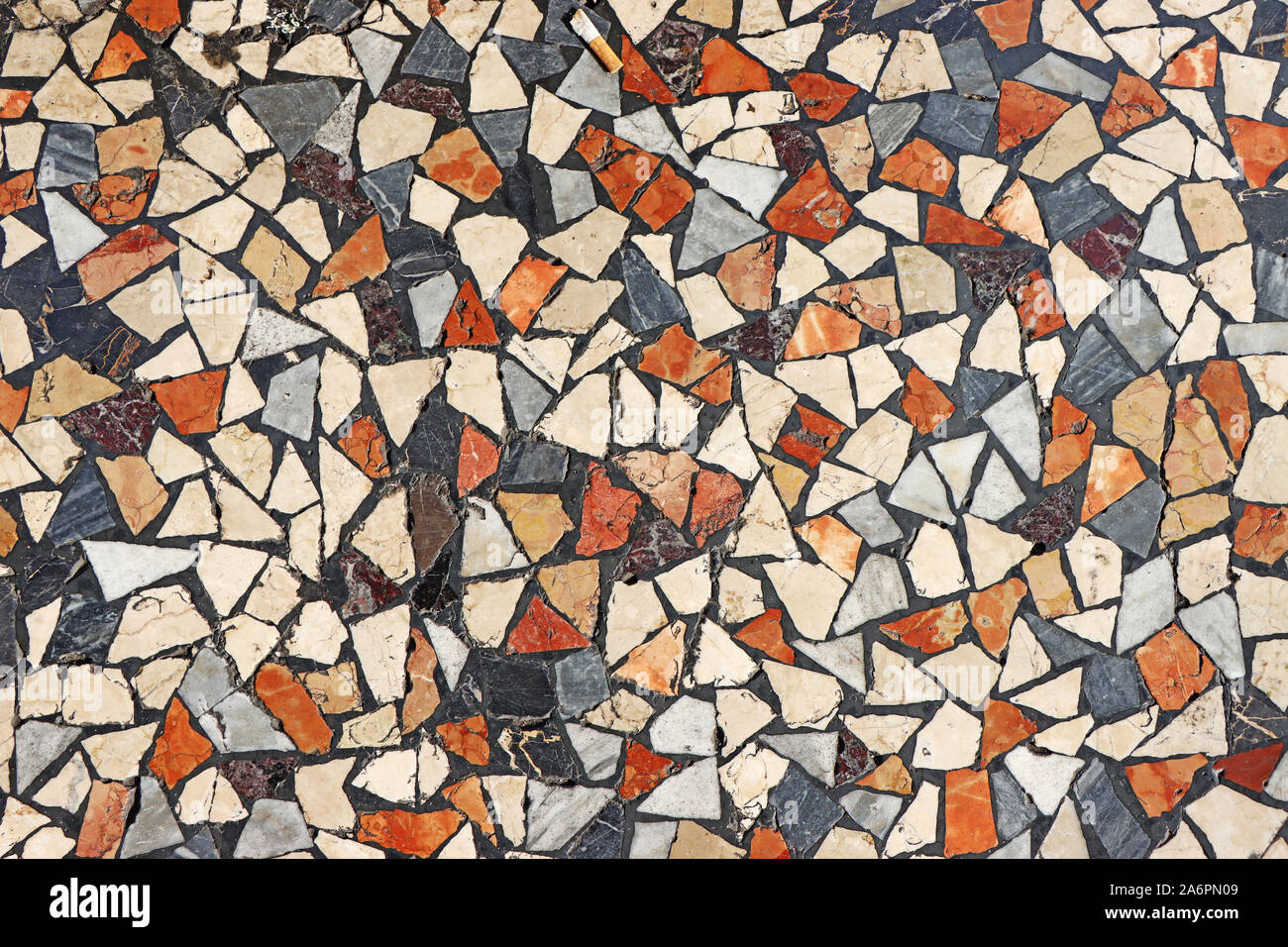 Mosaic flooring of multicolored small stones Stock Photo - Alamy
