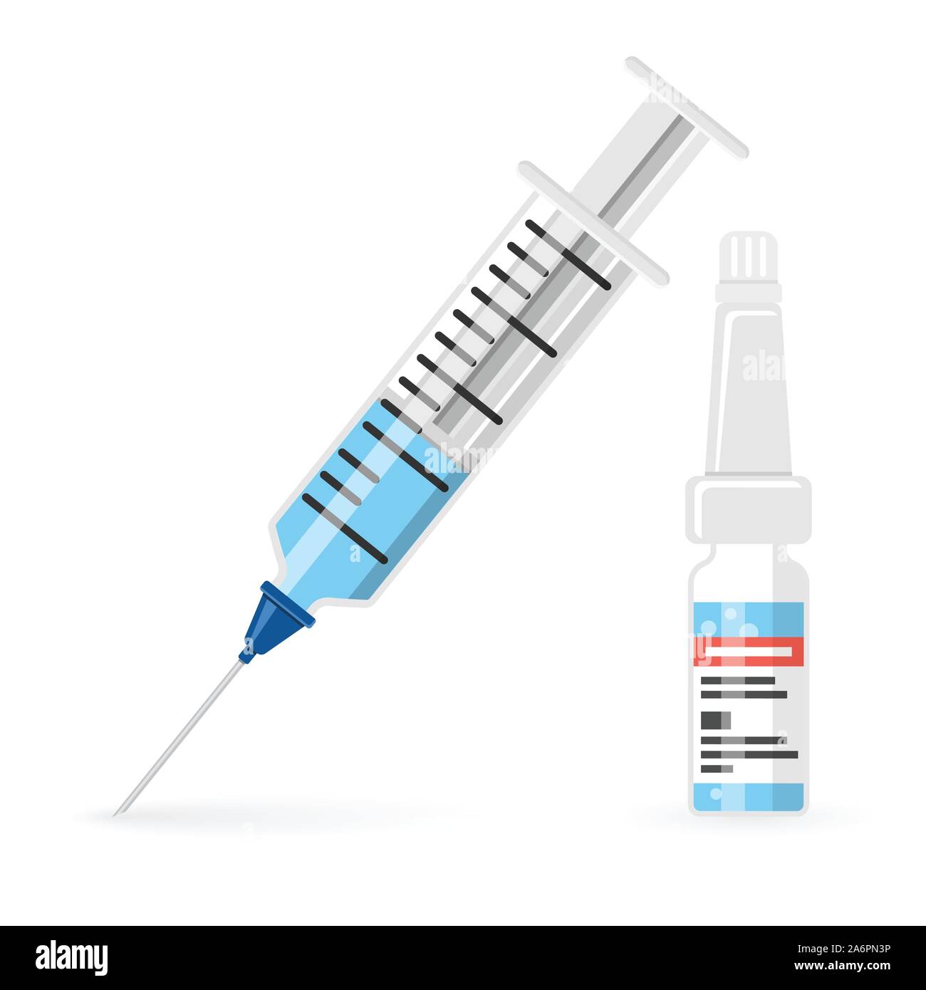 Plastic Medical Syringe and Vial Icon Stock Vector Image & Art - Alamy