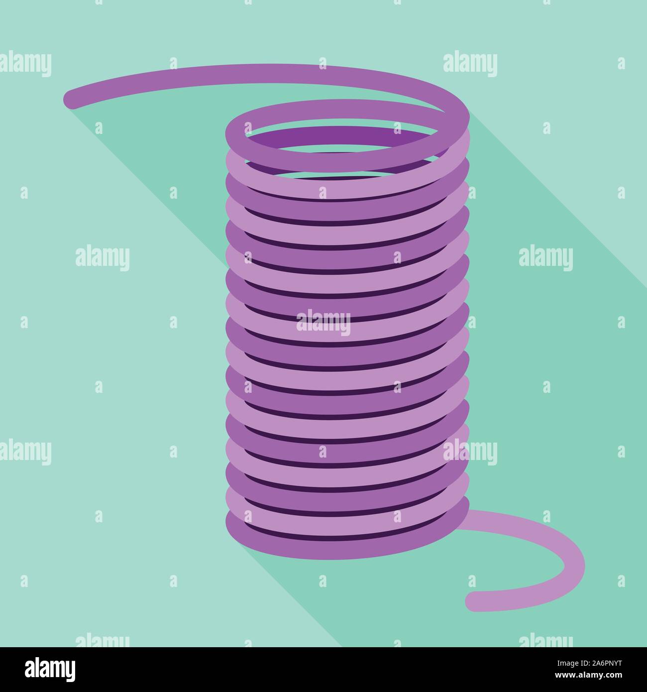 Coil cable icon. Flat illustration of coil cable vector icon for web ...