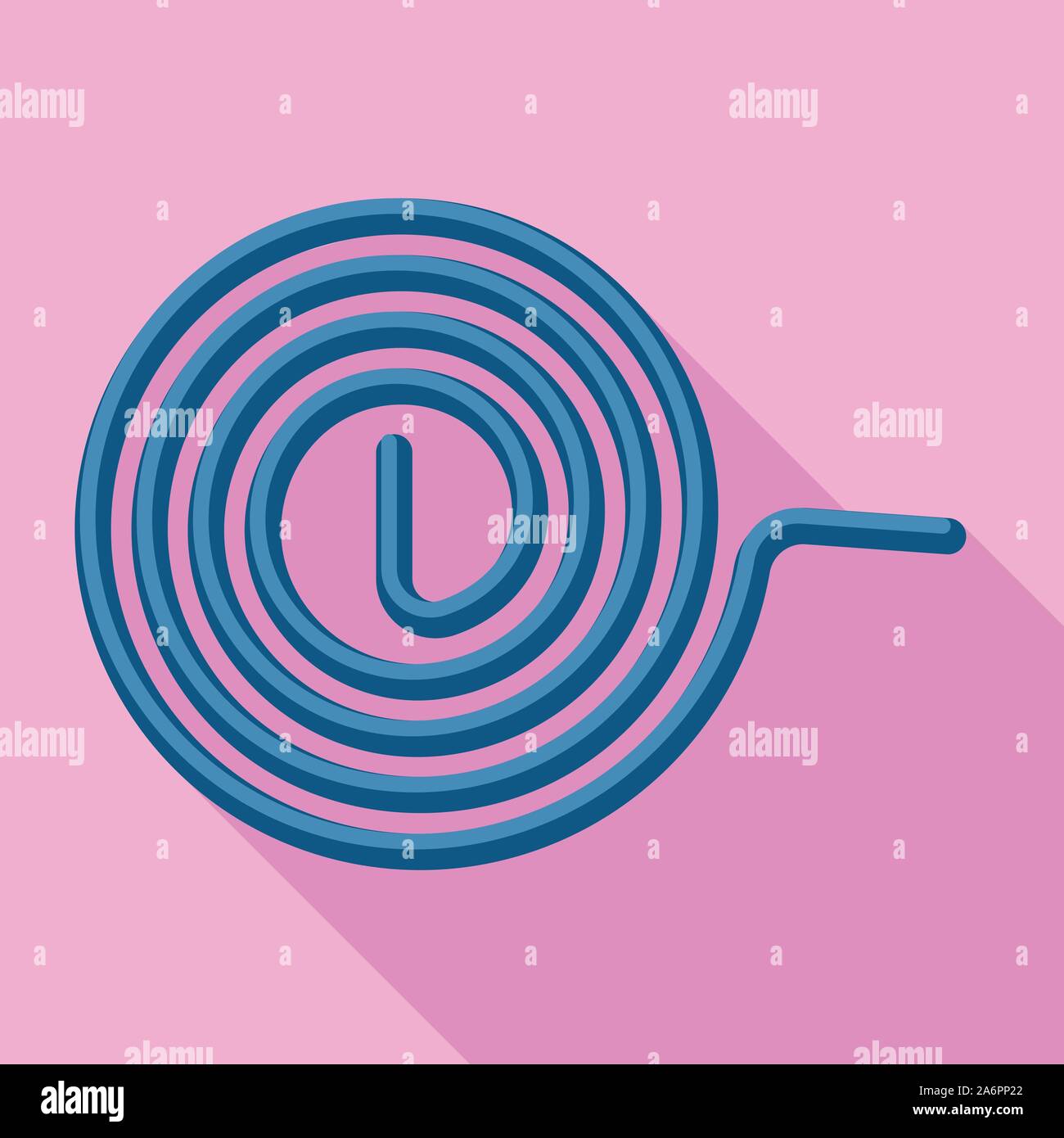 Coil spring icon. Flat illustration of coil spring vector icon for web ...