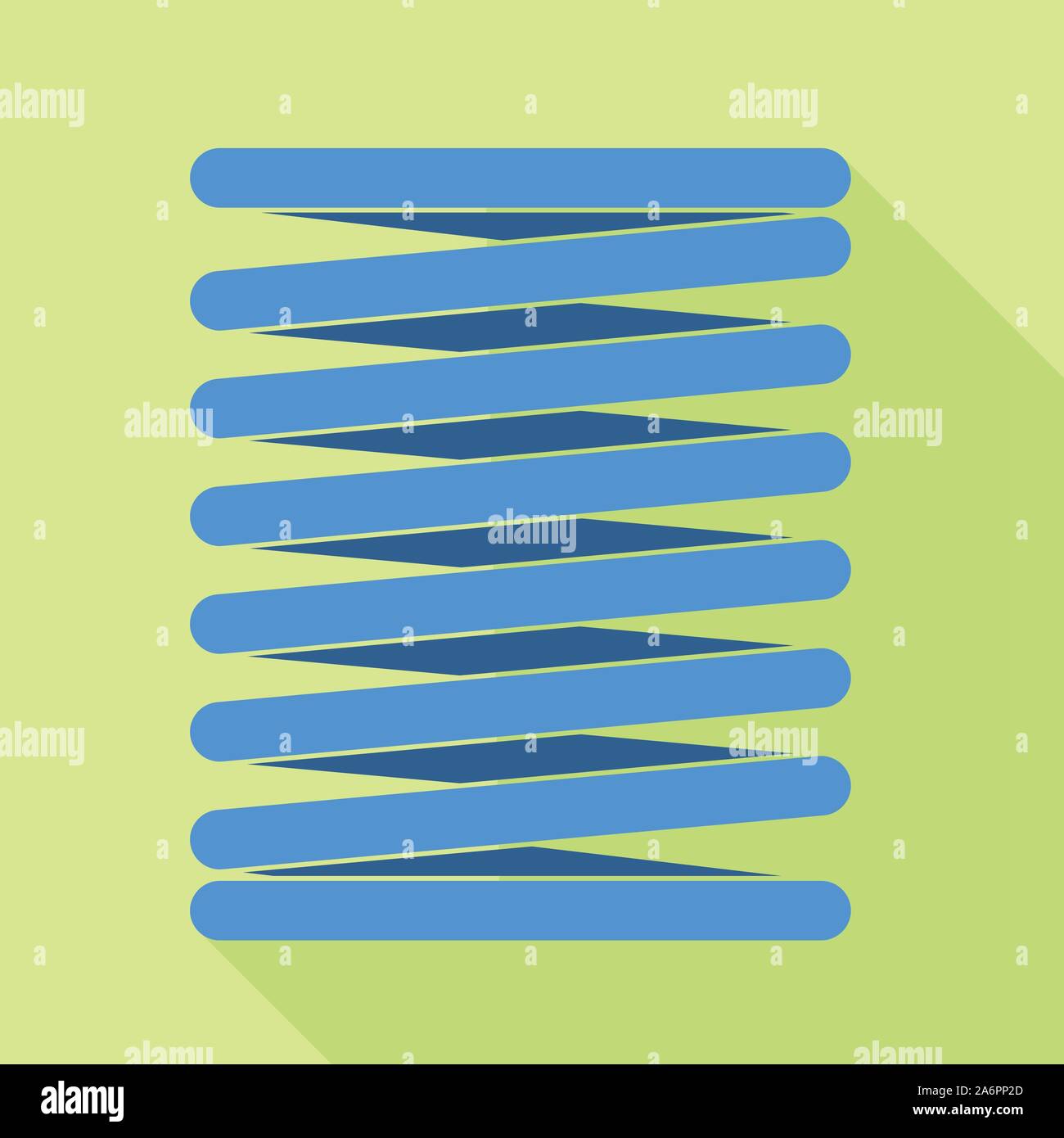 Metal spring icon. Flat illustration of metal spring vector icon for ...