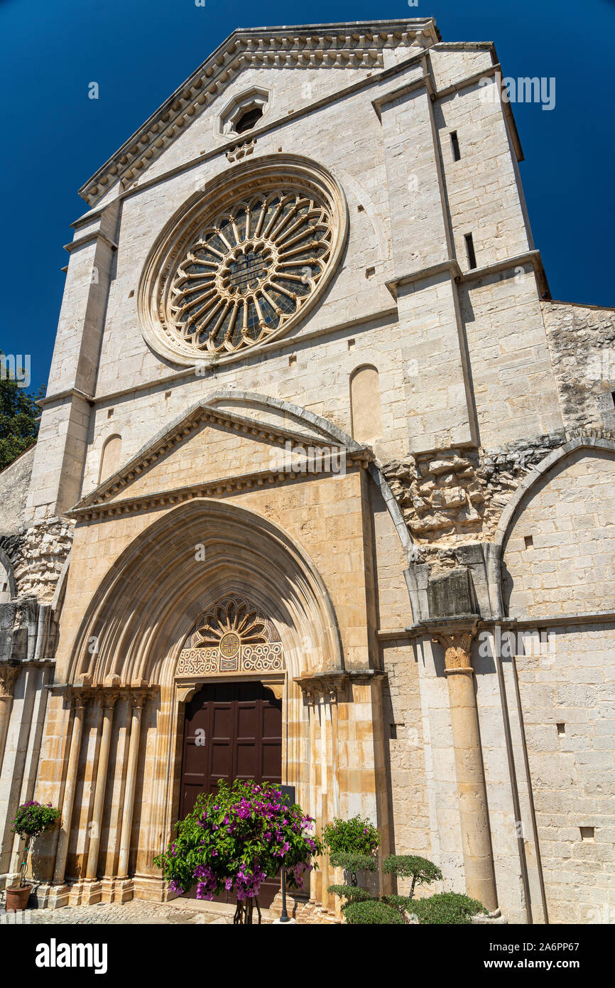 Exterior of the Abbey of Fossanova, Latina, Lazio, Italy, medieval ...