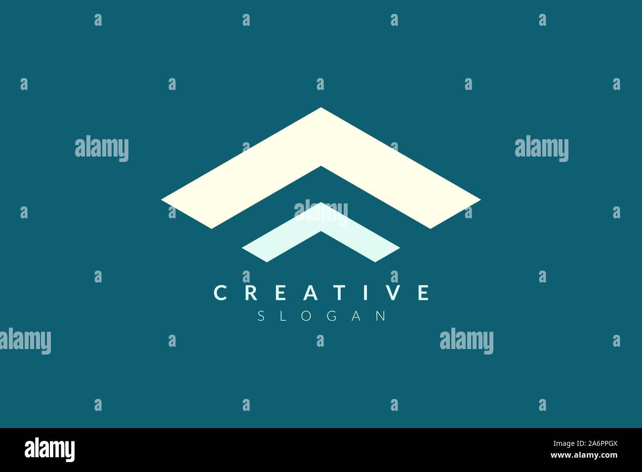 Abstract logo design of the roof of the house. Minimalist and modern ...