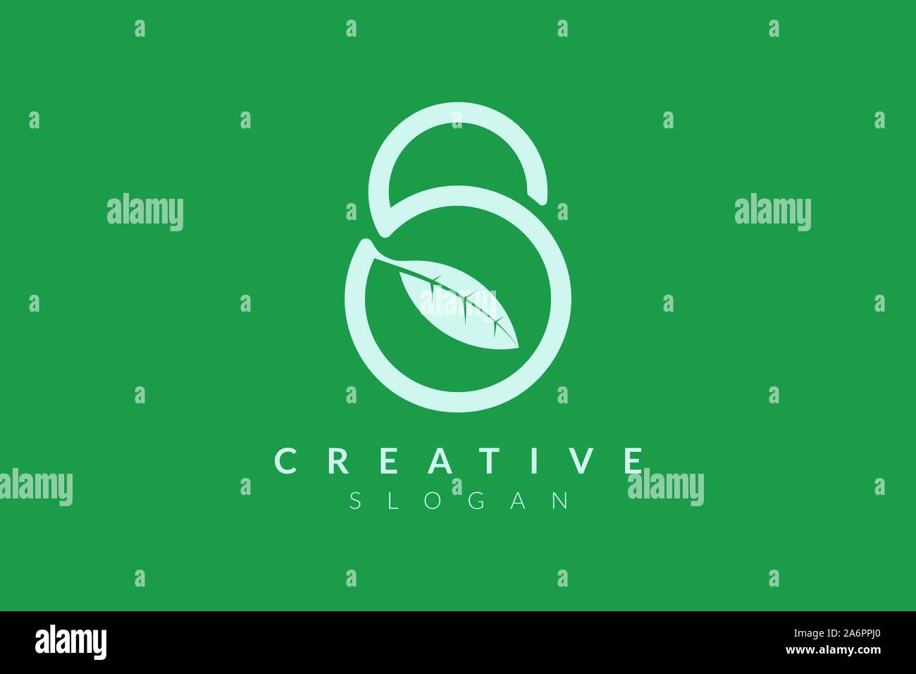 Logo design is a combination of padlock and leaf shape. Minimalist and ...