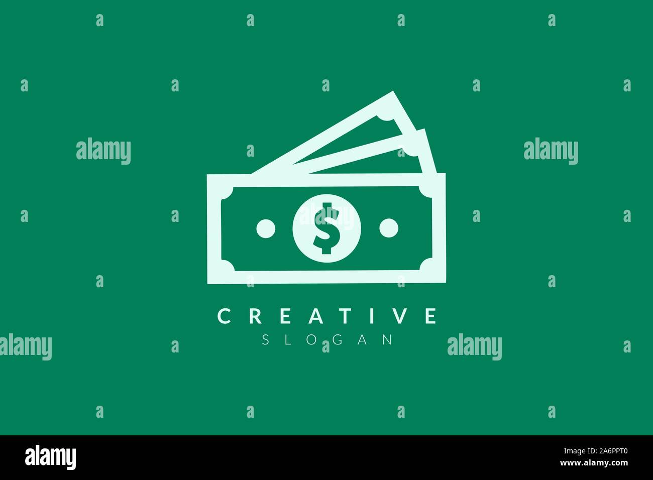Three dollar logo design. Minimalist and modern vector illustration ...
