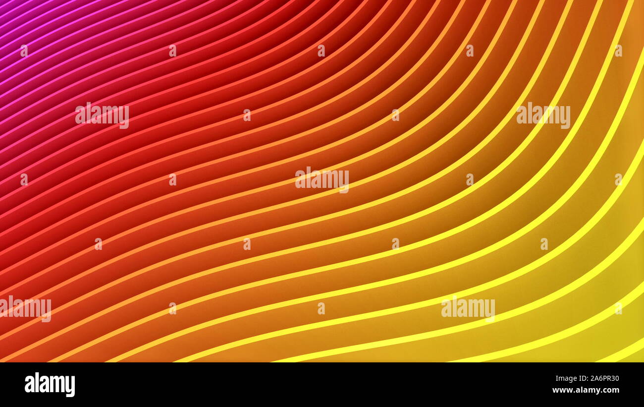 Rows of colorful red and yellow stripes waving and swaying Stock Photo ...