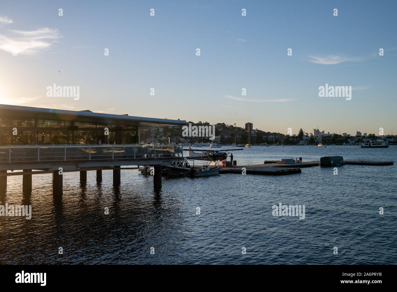 Sunset over seaplane terminal hi-res stock photography and images - Alamy