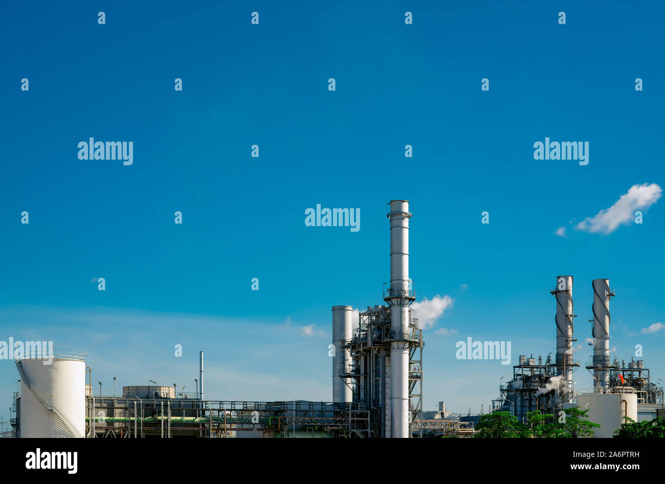 Gas turbine electrical power plant. Energy for support factory in ...