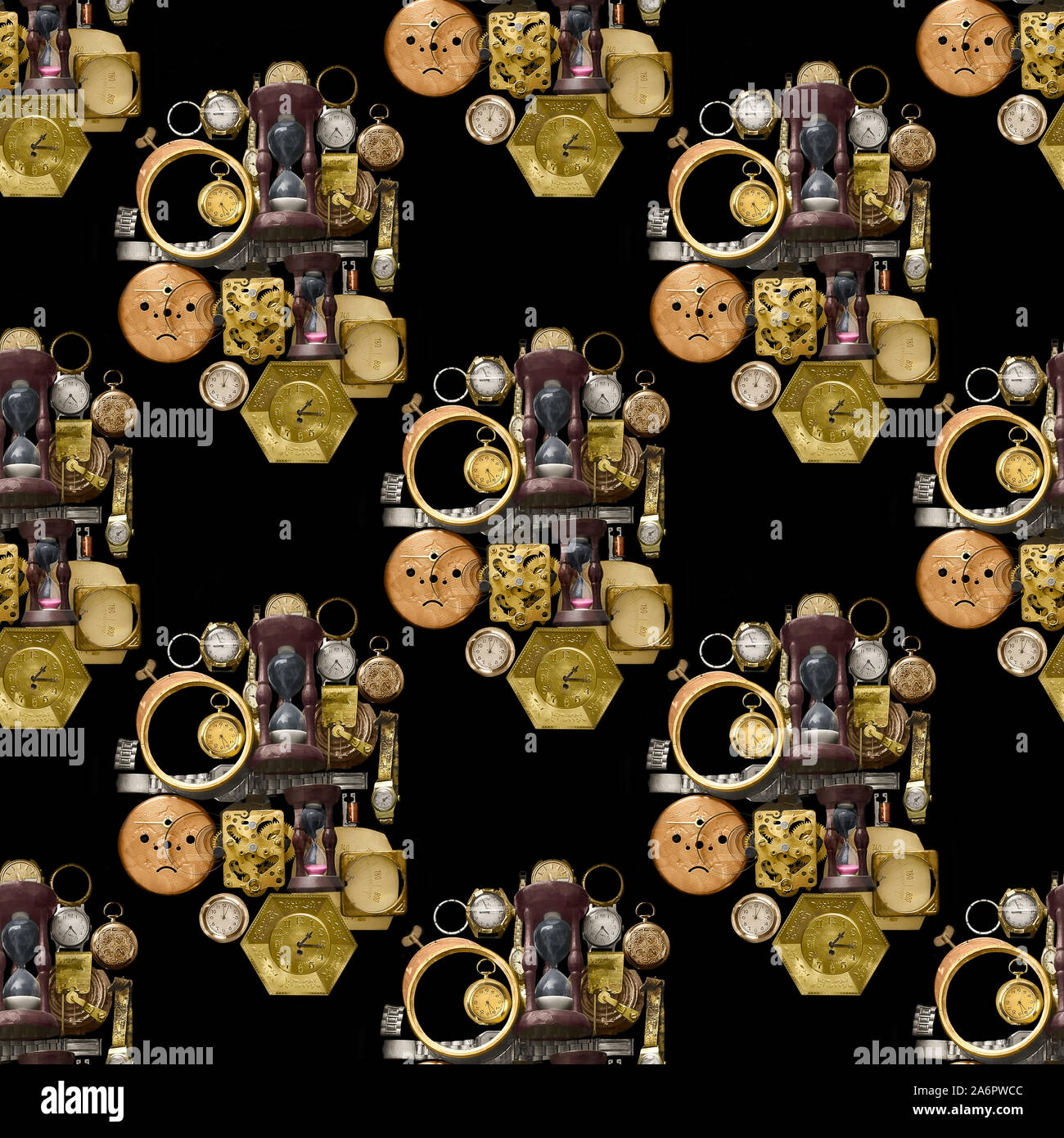 Vintage Clocks Collage