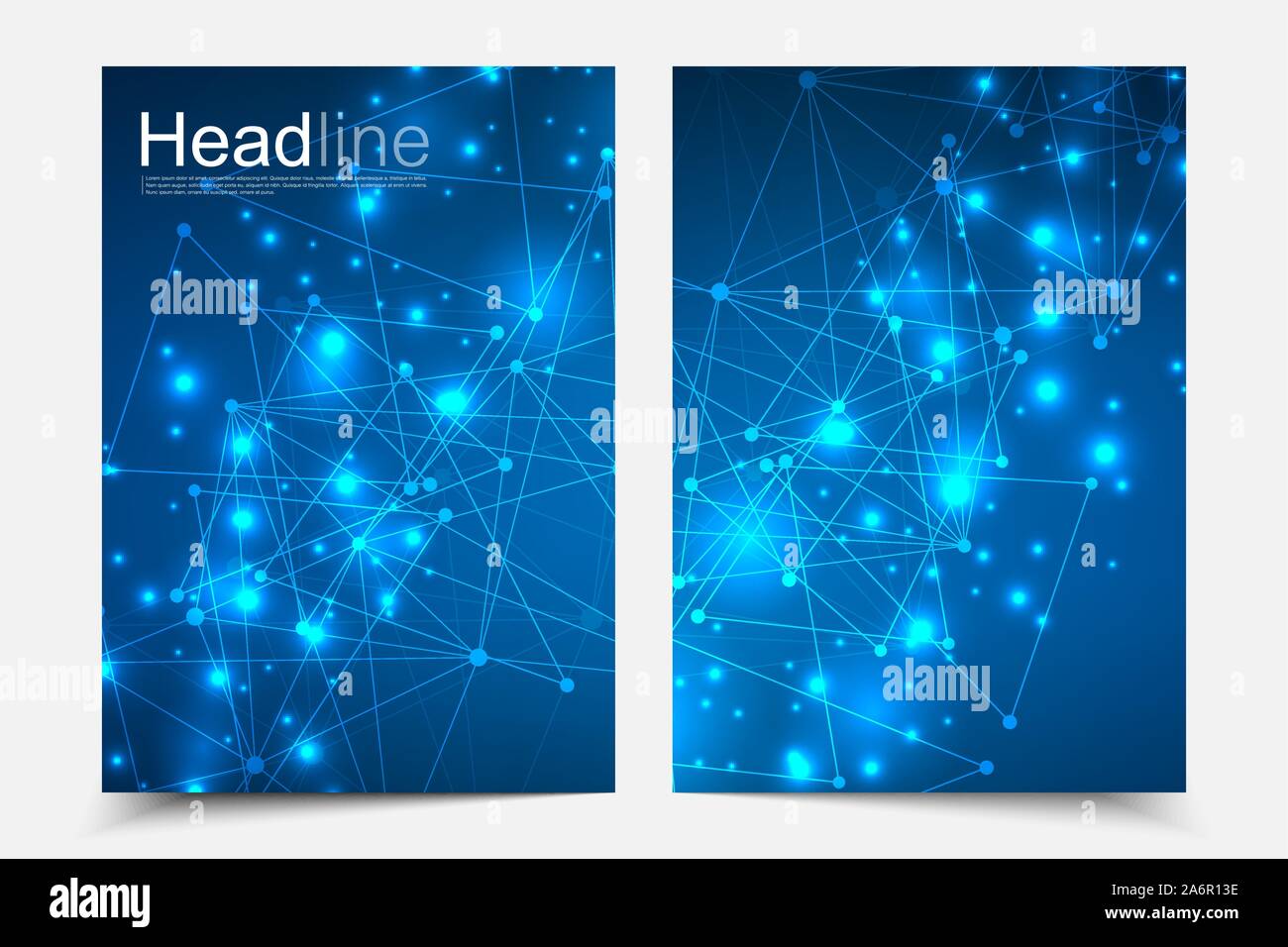Scientific brochure design template. Vector flyer layout, Molecular ...