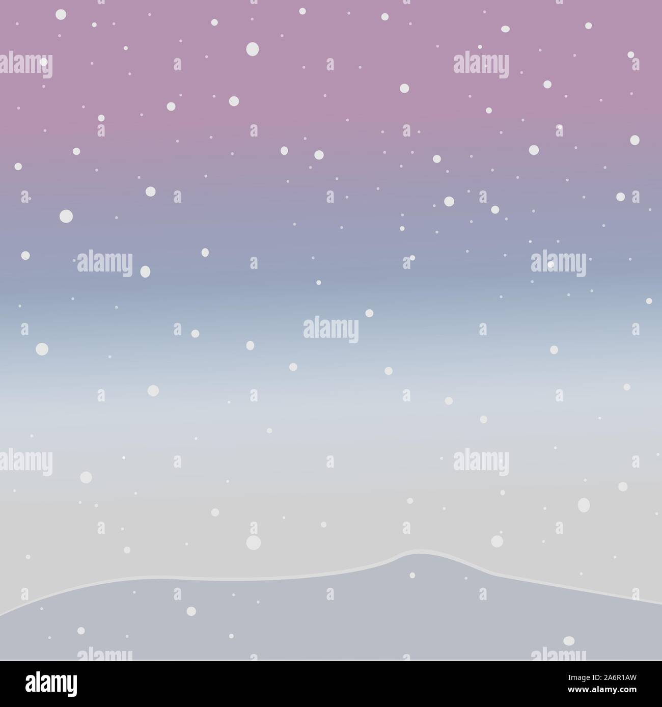 Subtle Gradient Background with falling Snow and ground covered by snow ...
