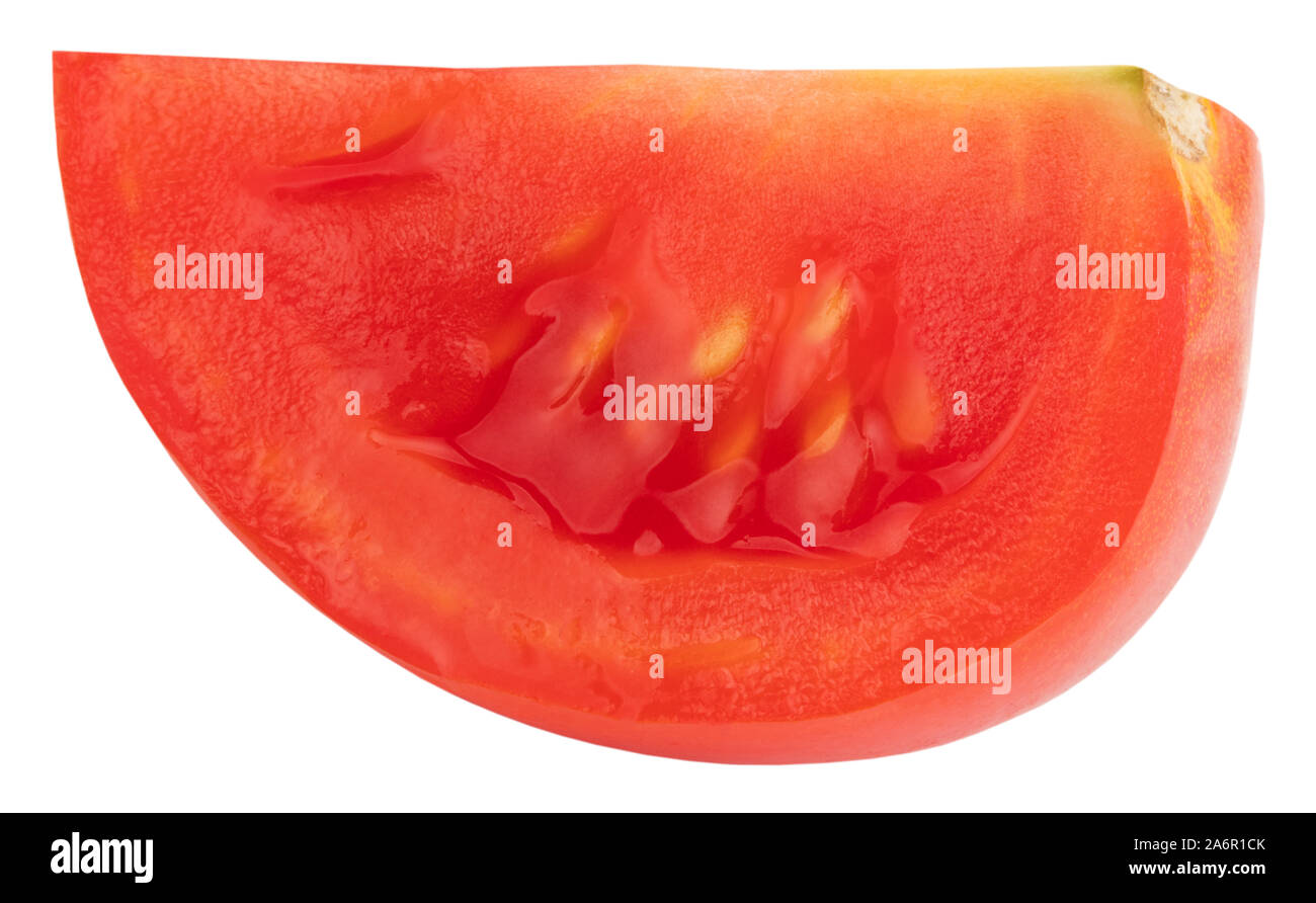 Slice of tomato isolated on white background Stock Photo - Alamy