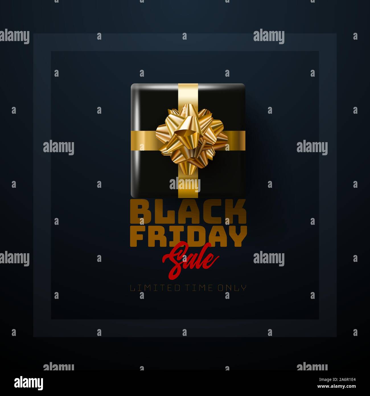 Black Friday Seasonal Sale banner design template. Elements are layered ...