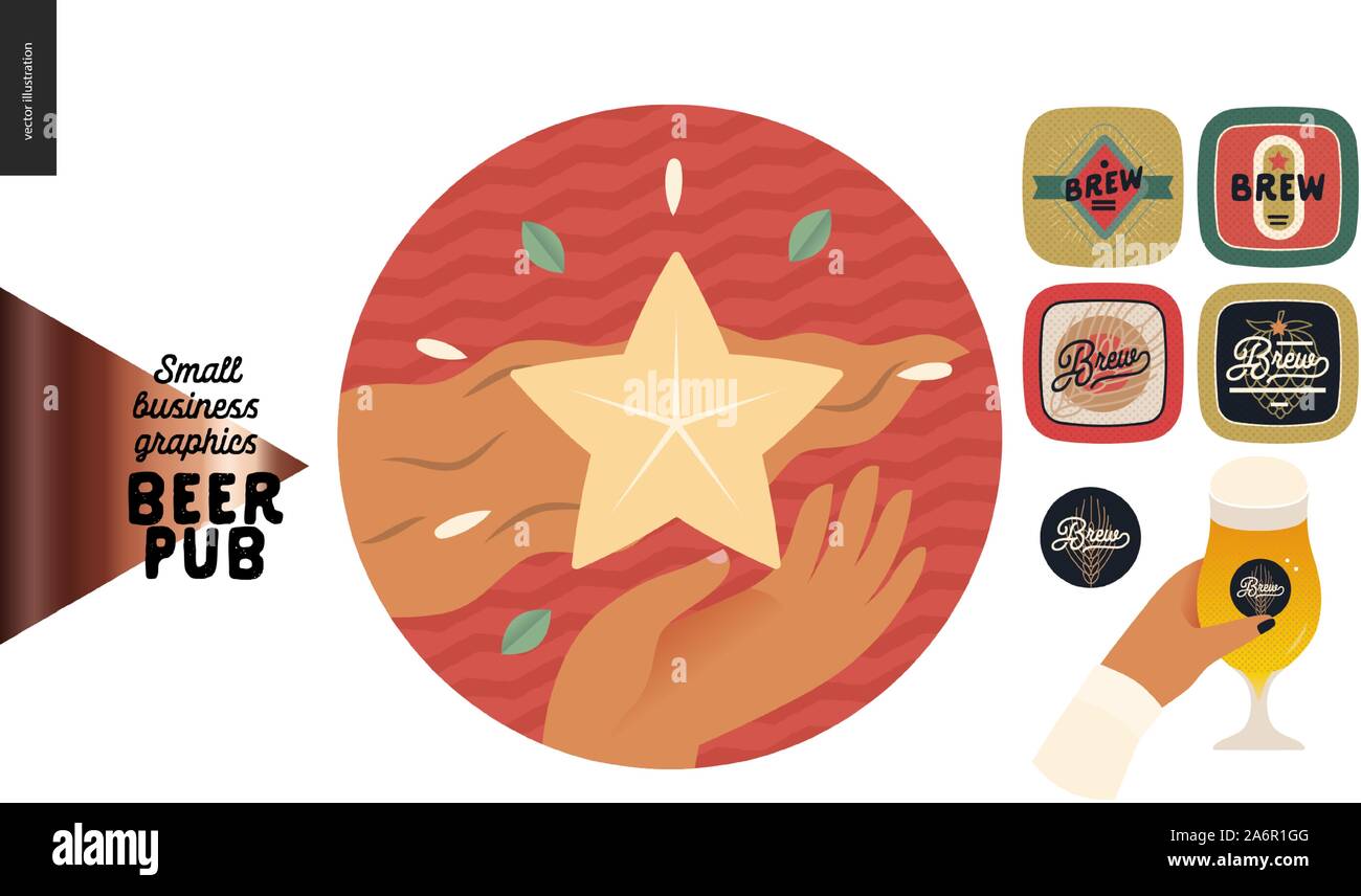 Beer mats Stock Vector Images - Alamy