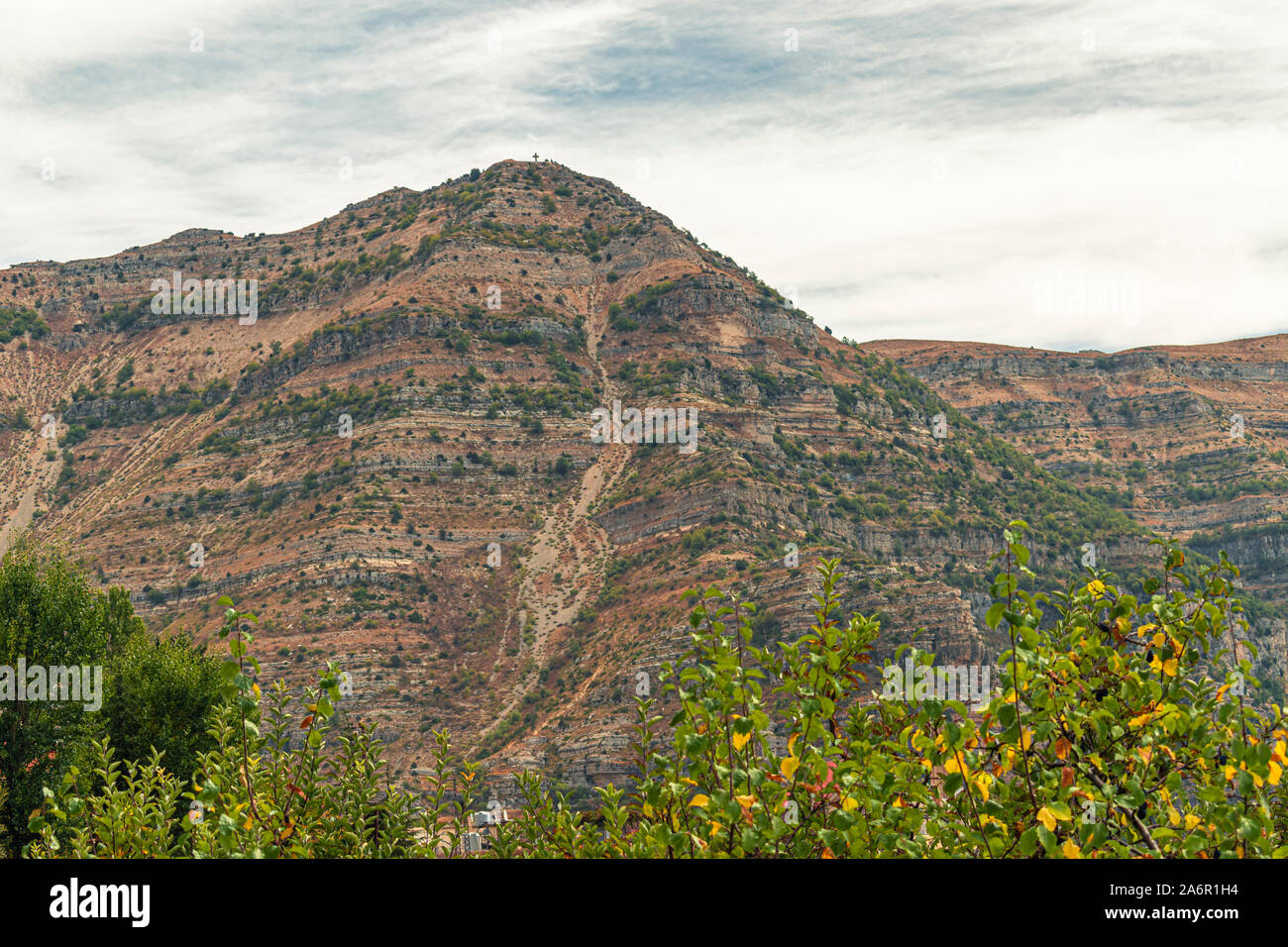 High mountain landscape in Lebanon at summer. The image captured from ...