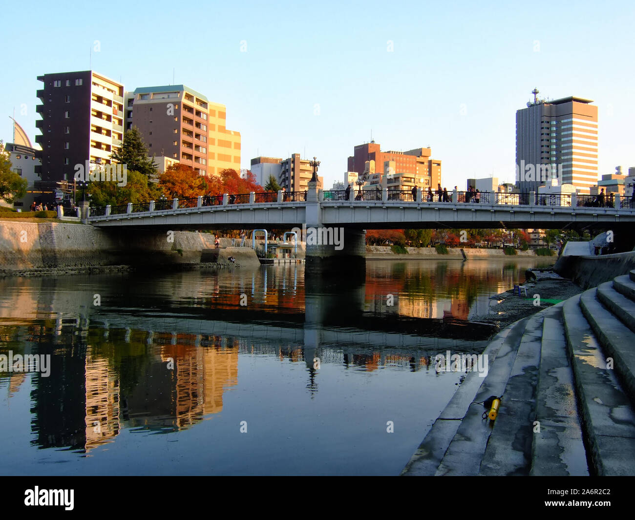 The modern reconstructed Aioi Bridge, the aiming point for the Atomic ...
