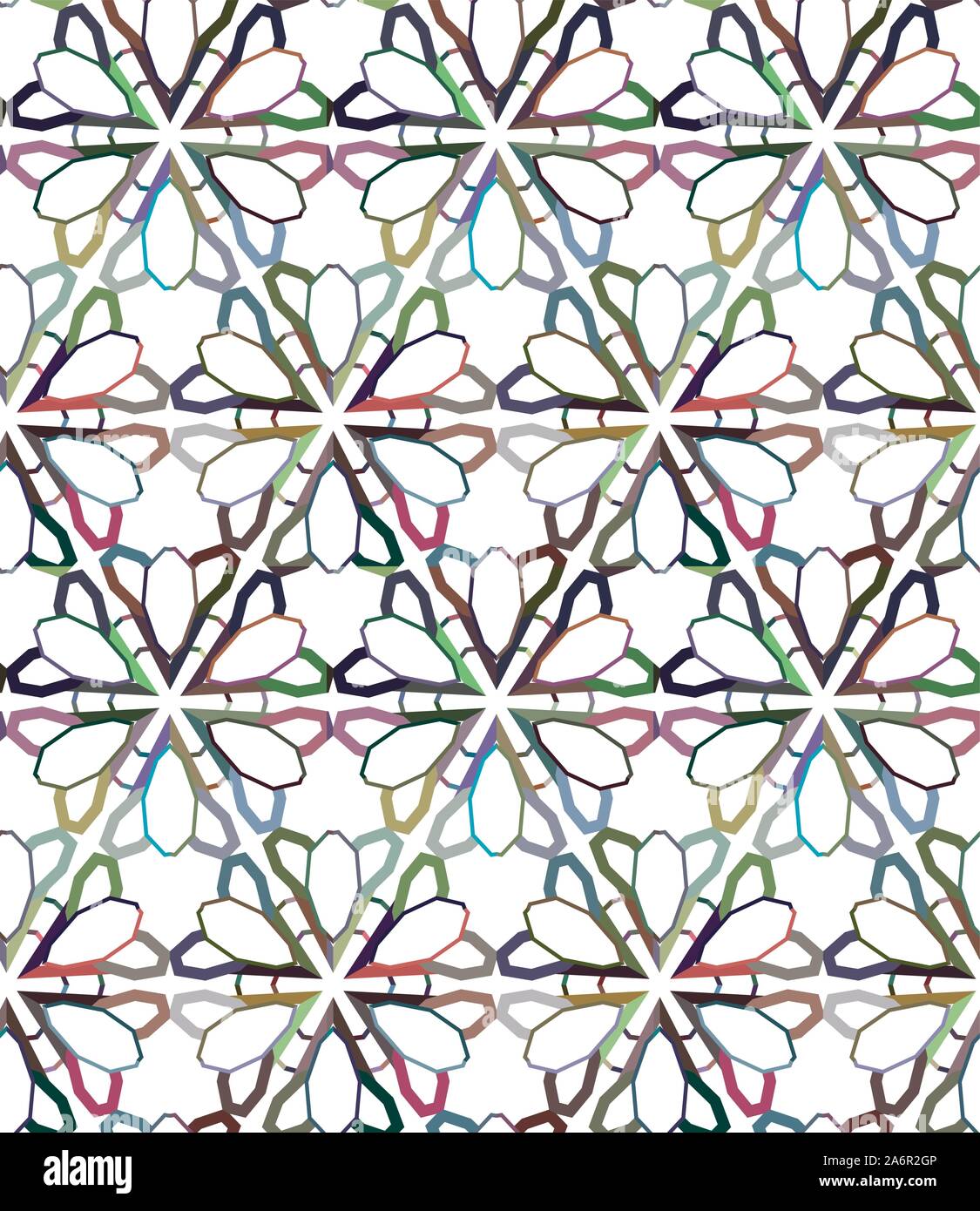 Seamless vector pattern in geometric ornamental style Stock Vector ...