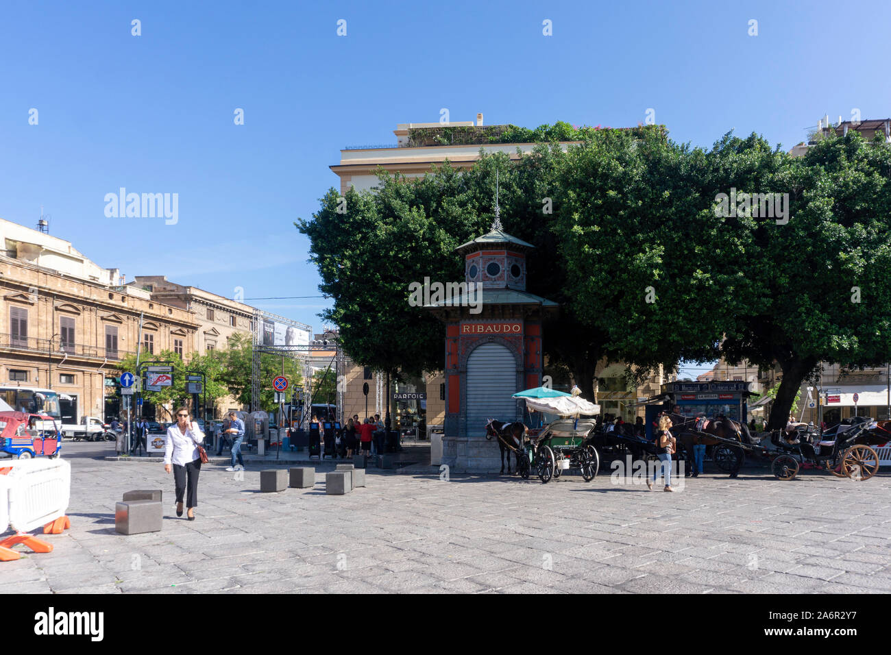 Piazza Giuseppe Verdi Square where Italy's largest Opera House, Teatro ...