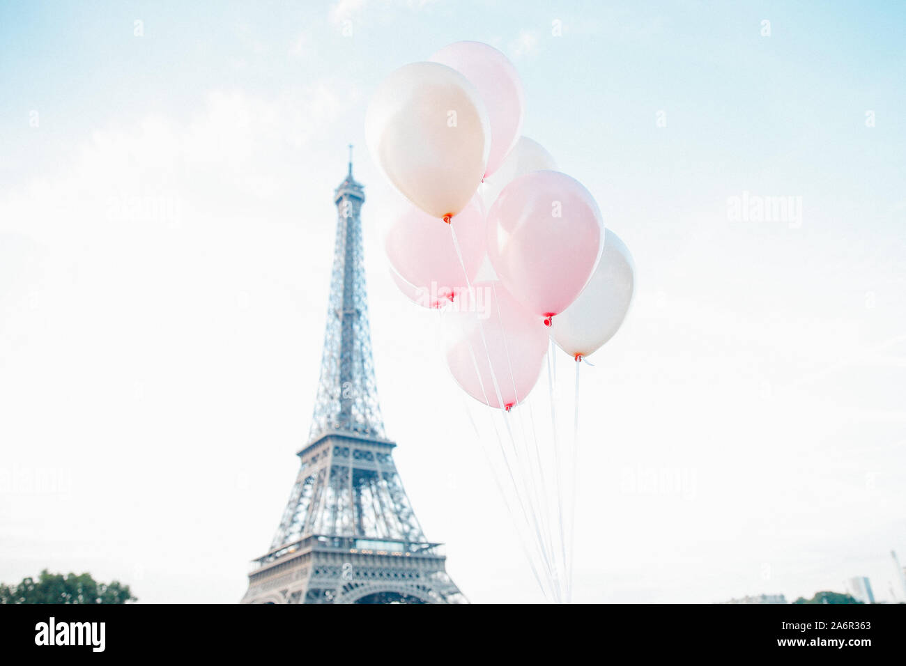 EffeilTower and balloons Stock Photo - Alamy