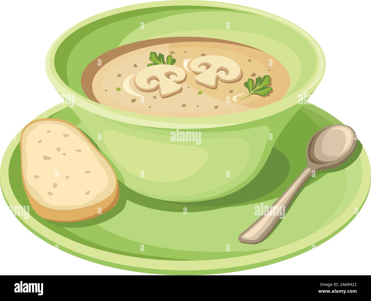 Soup in bread dish Stock Vector Images - Alamy