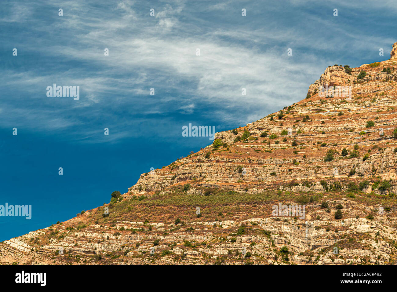 High mountain landscape in Lebanon at summer. The image captured from ...