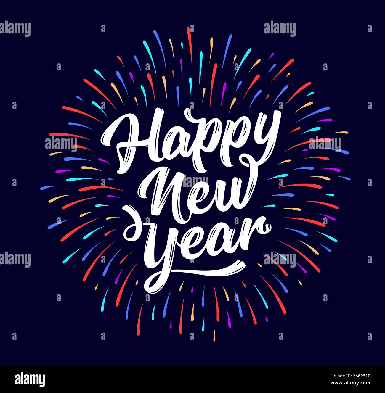 Happy New Year. Lettering text for Happy New Year Stock Vector Image ...