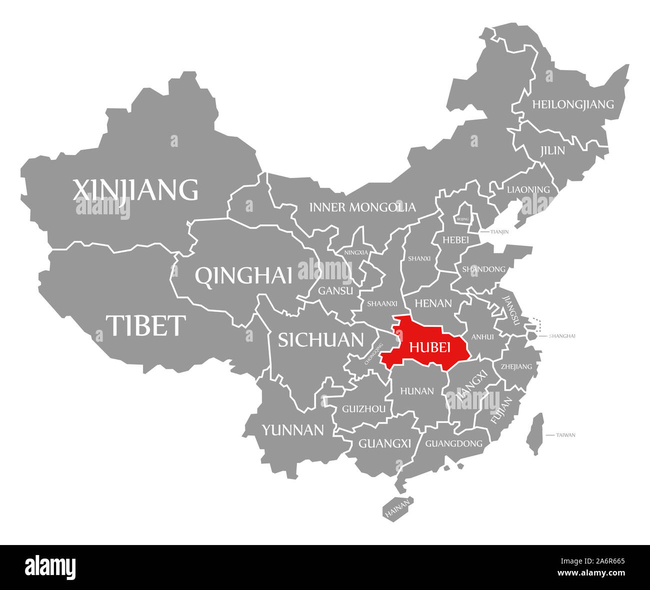 Hubei map hi-res stock photography and images - Alamy