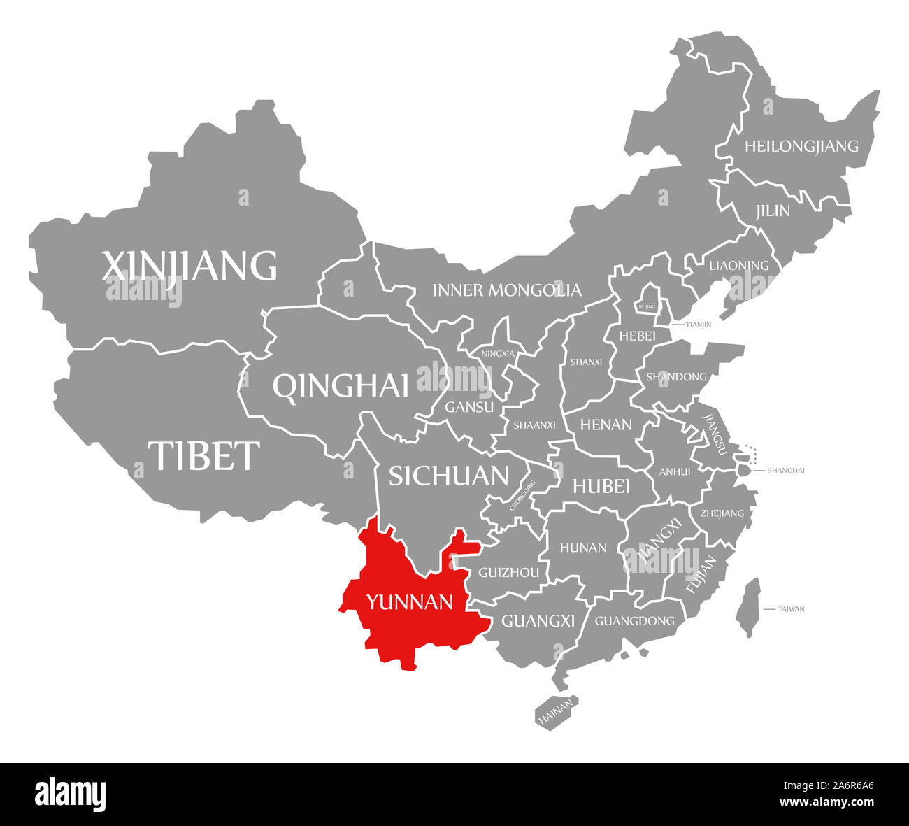 Yunnan map hi-res stock photography and images - Alamy