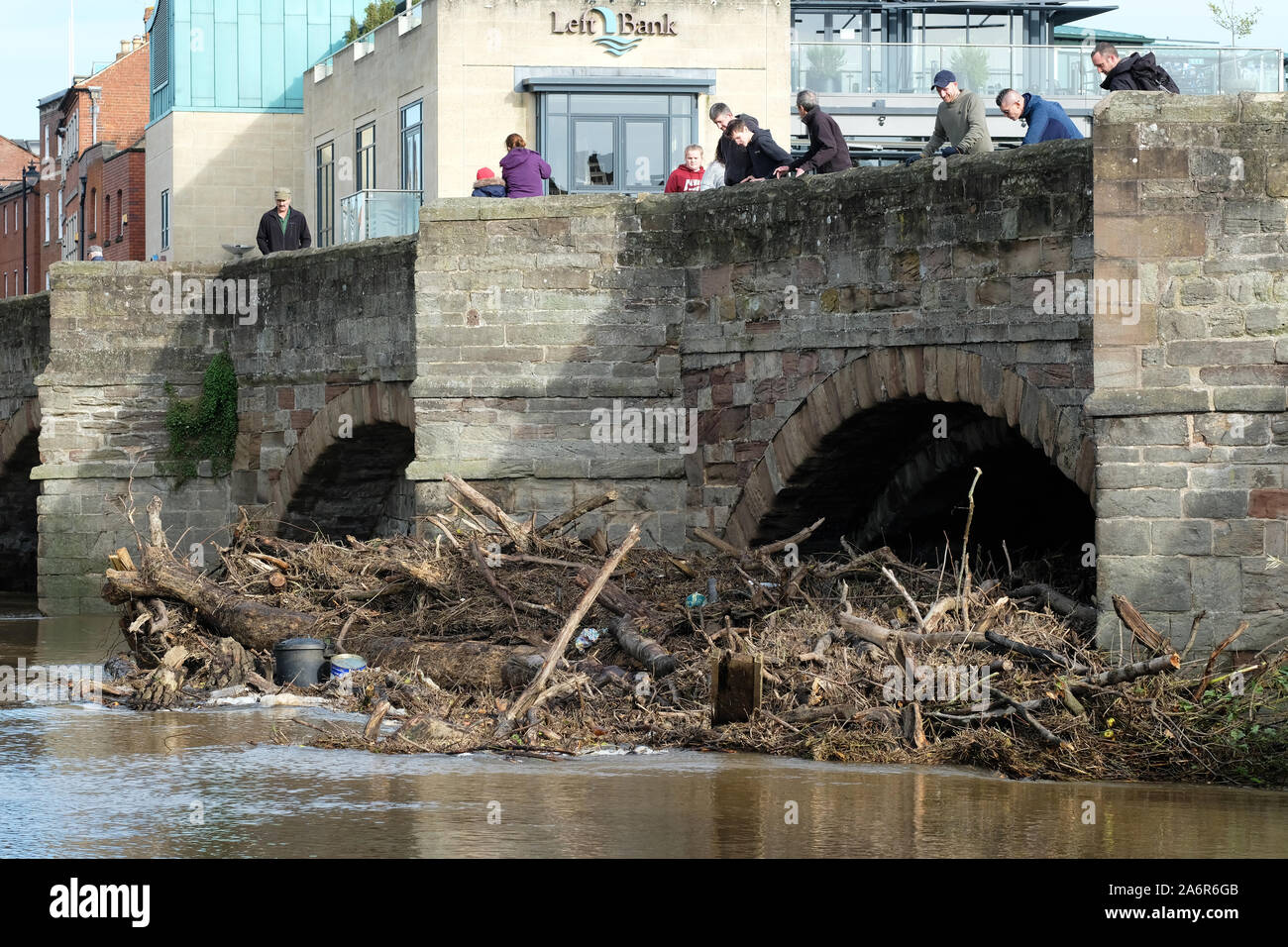 Trees and rubbish blocking river hi-res stock photography and images ...
