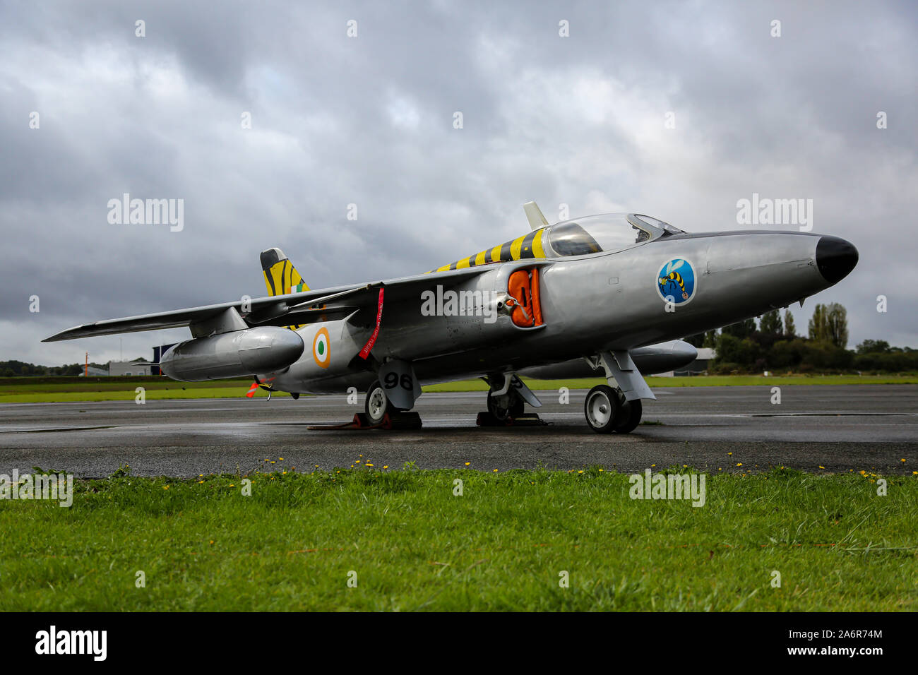 A Folland Gnat F1 belonging to The Gnat Display Team at North Weald ...