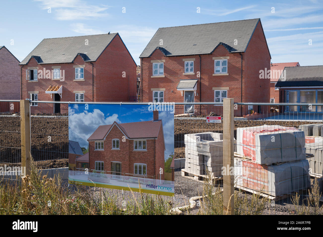 New house building in a rural location at Chalgrove, Oxfordshire Stock ...