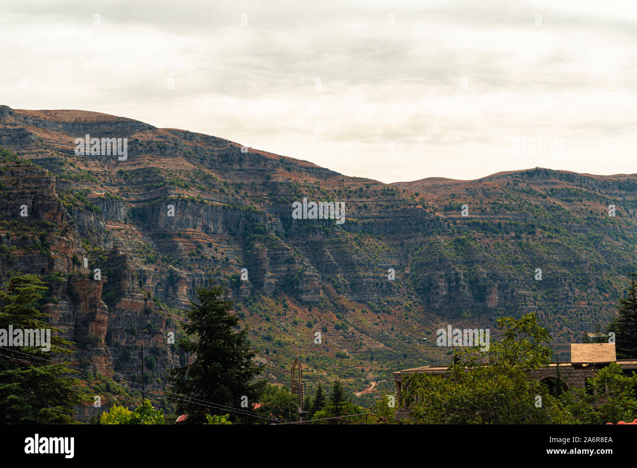 High mountain landscape in Lebanon at summer. The image captured from ...