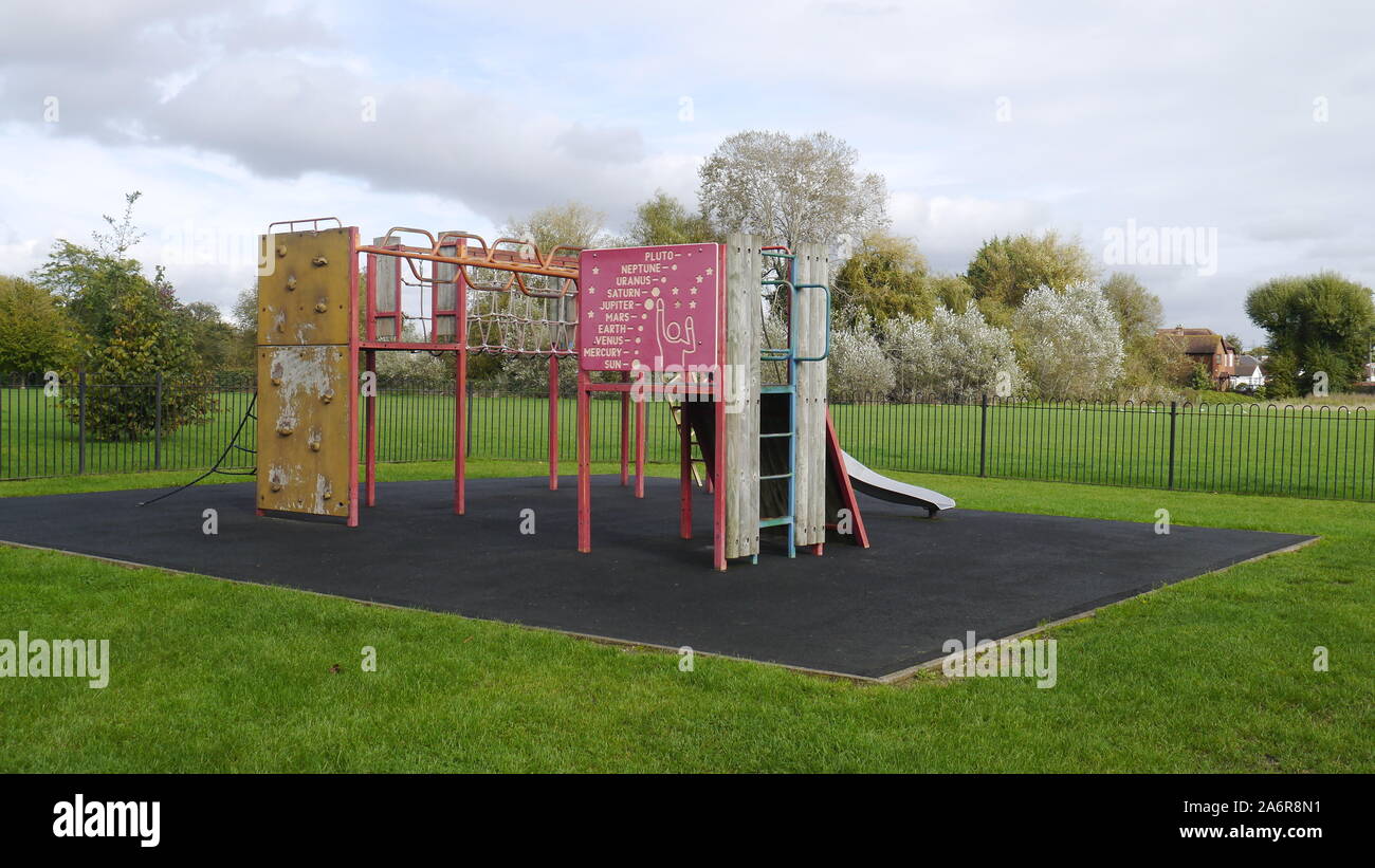 Childrens Climbing Frame in a Public Park in Staines Surrey UK Stock ...